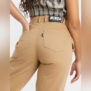 Minga London | Jeans | Minga London High Waisted Mom Jeans In Beige Denim | Poshmark